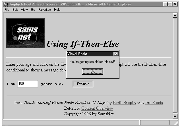 Day 6 -- Controlling the Flow of VBScript Code
